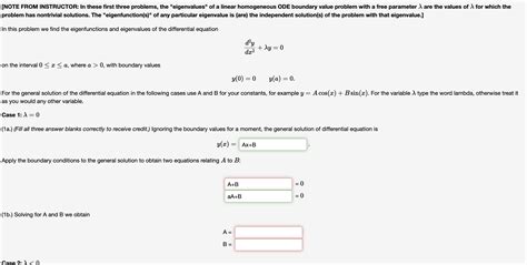 Solved Note From Instructor In These First Three Problems