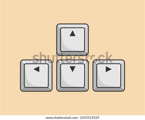 cursor key arrangements four cursor keys stock vector royalty free