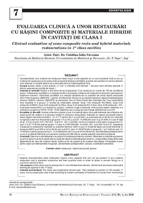 Pdf Clinical Evaluation Of Composite Resin Restorations In Cavities And Hybrid Materials For