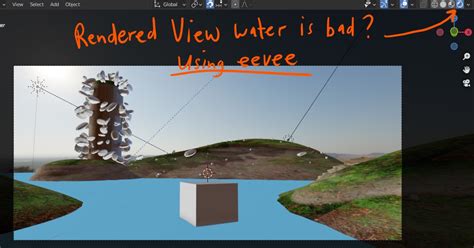 Water Is Not Rendering Properly In Rendered View Lighting And