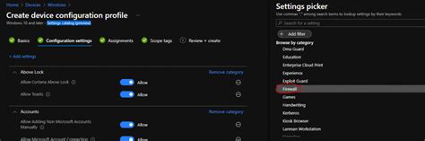 List Of Intune Settings Catalog Policies Device Management Blog