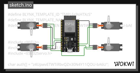 Blynk Servo Dino Wokwi Esp32 Stm32 Arduino Simulator