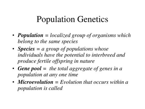 Ppt Population Genetics Powerpoint Presentation Free Download Id1129979