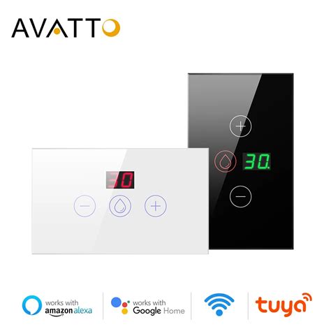 Avatto 와이파이 보일러 스위치 4400w Eu Us 표준 스마트 온수기 스위치 Tuya 스마트 라이프 앱 제어 알렉사 구글 홈으로 작동 Aliexpress