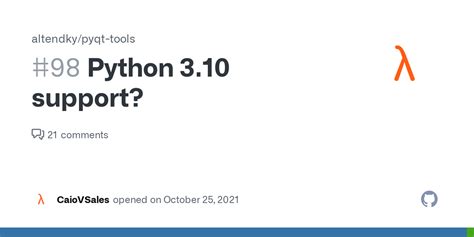 Python 310 Support · Issue 98 · Altendkypyqt Tools · Github
