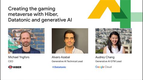 Creating The Gaming Metaverse With Hiber Datatonic And Generative Ai Youtube