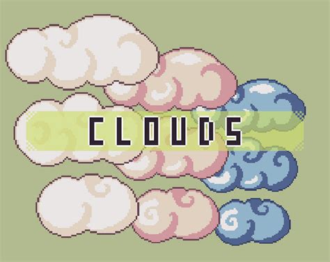 Pixel Art Clouds By Gabl