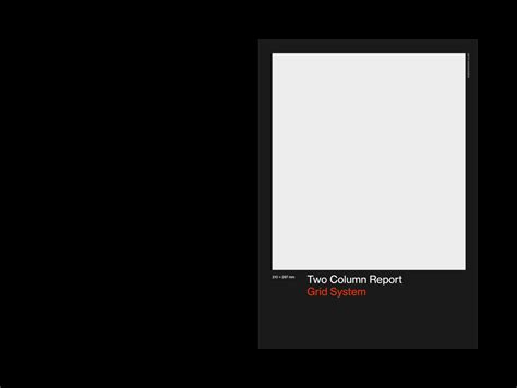 A4 Two Column Report Grid System For Indesign Behance