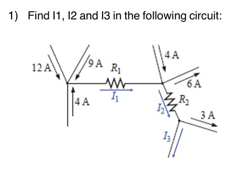 solved find i1 i2 and i3 in the following circuit 2 find