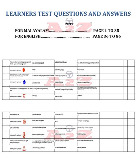 Learners Questions And Answers Pdf Traffic Road