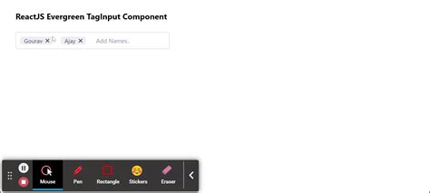 Reactjs Evergreen Taginput Component Geeksforgeeks