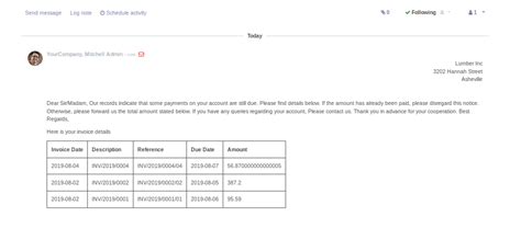Customer Follow Up Odoo 12 App