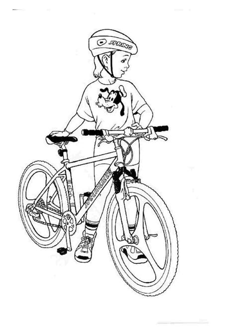 Мальчик на велосипеде раскраска 64 фото
