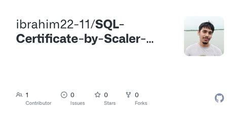 Github Ibrahim22 11 Sql Certificate By Scaler Topics