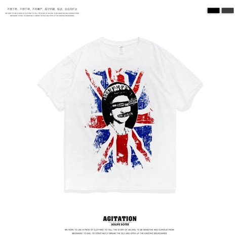 Sex Pistols性手枪乐队god Save The Queen白色印花短袖t恤夏季男虎窝淘