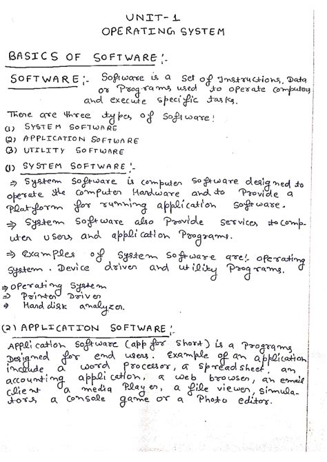 OS UNIT Complete Detailed Notes Operating Systems Studocu