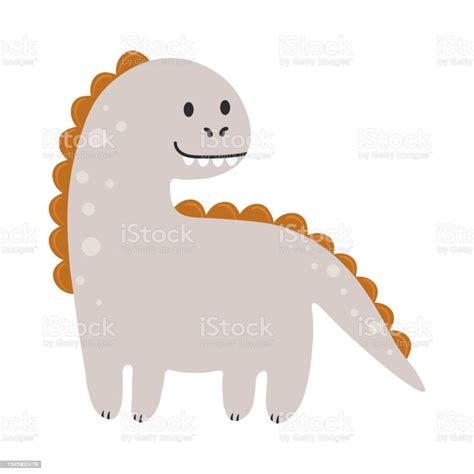 흰색 배경에 귀여운 만화 공룡의 그림 어린이 용 방 스티커 티셔츠 머그잔 및 기타 디자인에 사용할 수 있습니다 귀여운 작은 공룡 고고학에 대한 스톡 벡터 아트 및 기타