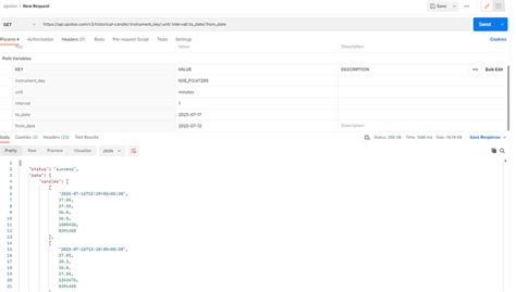 Historical Minute Data Limited To 6 Days Developer Api Upstox Community