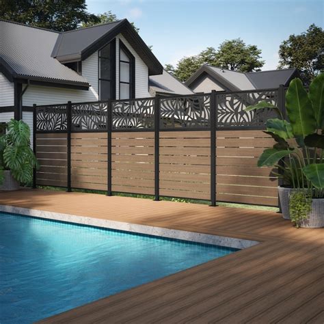 Deckorators Black Palm Polypropylene Privacy Screen Panel In The
