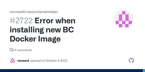 Error When Installing New BC Docker Image Issue Microsoft Navcontainerhelper GitHub