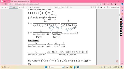 Transient Analysis Numerical By Laplace Transform Method Ecm And Electric Circuit Theory Part