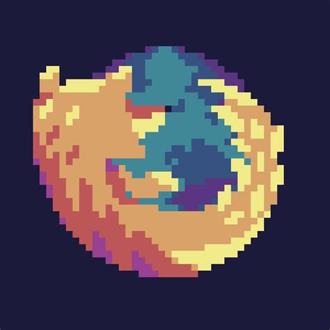 firefox pixel art by acereal on newgrounds
