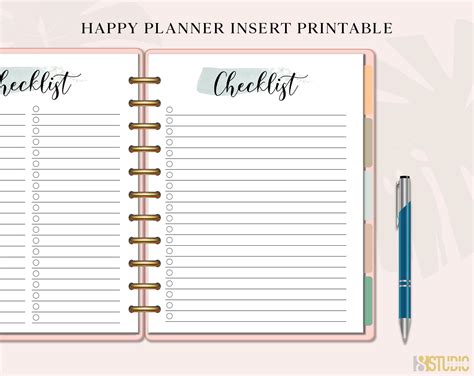 Checklist Template Planner Printable Daily Planner Task List Daily