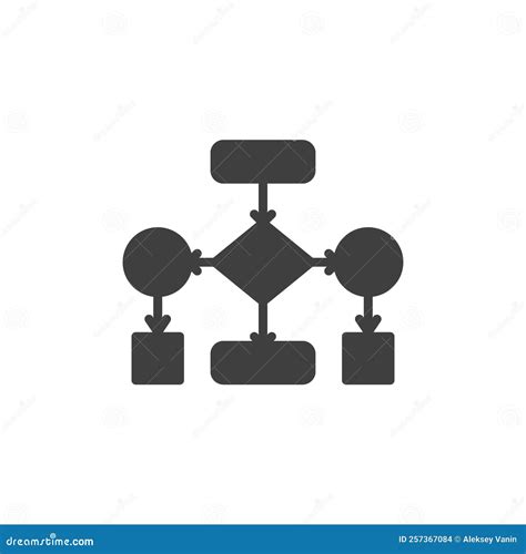 Flow Chart Vector Icon Stock Vector Illustration Of Simple 257367084
