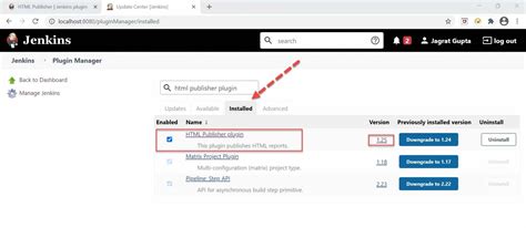 jenkins manage plugins how to manage update and uninstall