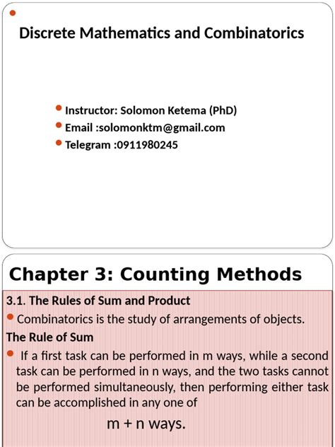 Chapter 3 Discrete Mathematics And Combinatorics Pdf Function Mathematics Permutation