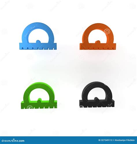 Colorful Protractor Ruler Background Vector Illustration