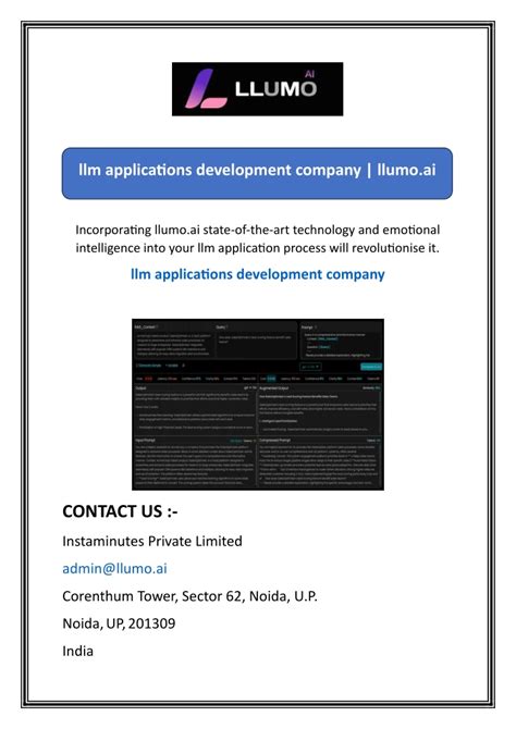 Ppt Llm Applications Development Company Llumo Powerpoint