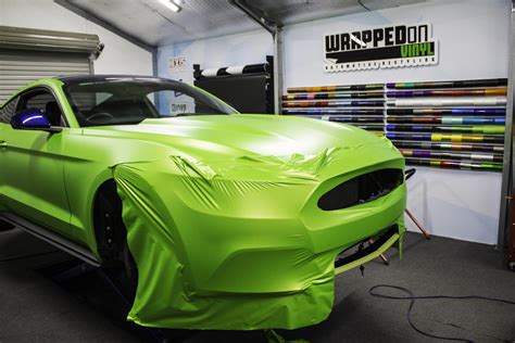 Ford Mustang Hexis Matte Wasabi Green Wrapped On Vinyl Bendigo