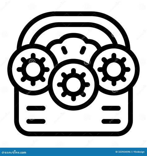 Machine Learning Algorithm Generating Insights With Cogwheels Turning Stock Illustration