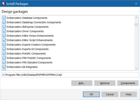 Delphi The Install Packages Window Still Has No Filter Box Delphi IDE And APIs Delphi
