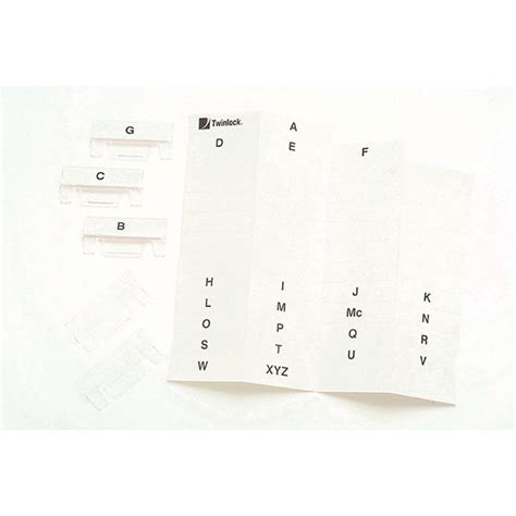 independent office solutions crystalfile indicator tab insert white