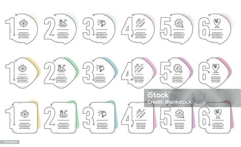 푸시 카트 사용자 정의 및 등대 아이콘 세트 오픈 박스 깨지기 쉬운 패키지 및 계단 표지판 벡터 0명에 대한 스톡 벡터 아트 및 기타 이미지 Istock