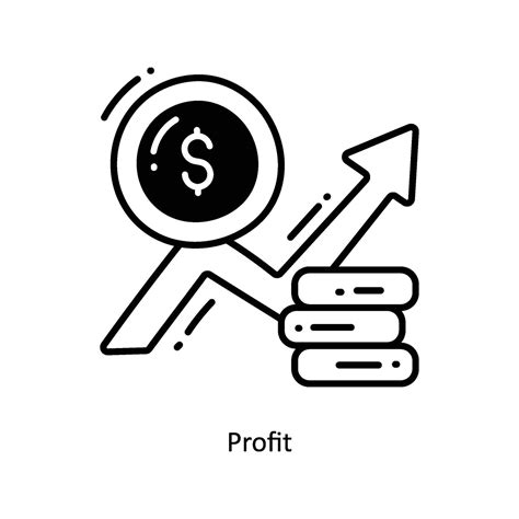 Profit Doodle Icon Design Illustration Startup Symbol On White