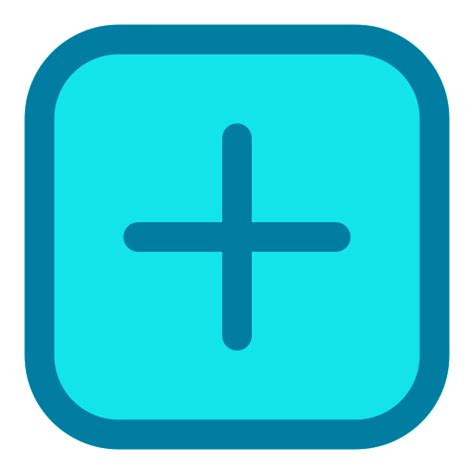 Add Button Generic Blue Icon