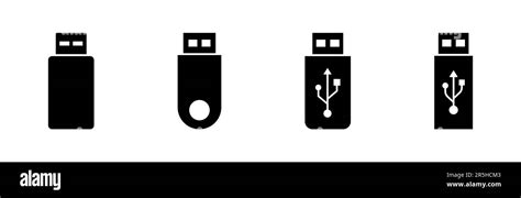 Usb Icon Set Flash Disk Icon Vector Stock Vector Image Art Alamy