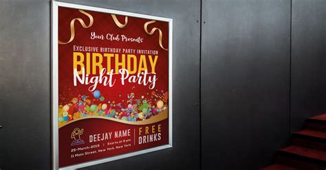 Birthday Party Poster Print Templates Ft Birthday And Invitation Envato