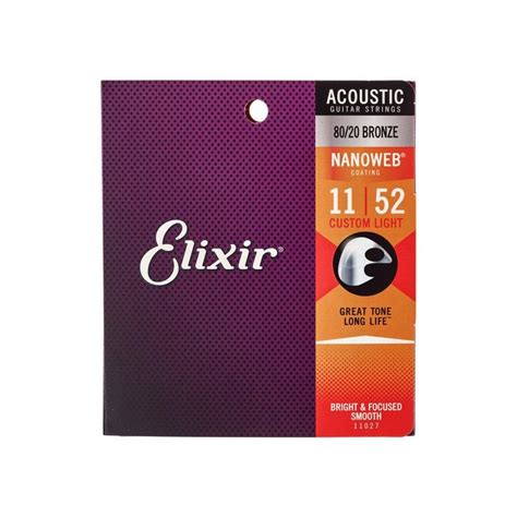 Elixir Nanoweb Custom Light Acústica (11-52)
