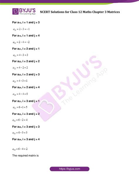 NCERT Solutions For Class 12 Maths Exercise 3 1 Chapter 3 Matrices