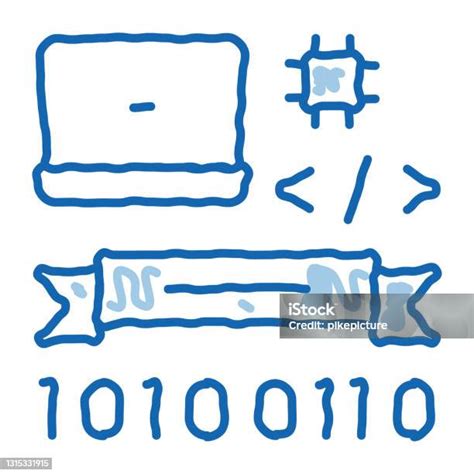컴퓨터 프로그래밍 졸업 낙서 아이콘 손으로 그린 일러스트 개발에 대한 스톡 벡터 아트 및 기타 이미지 개발 과학 교과서