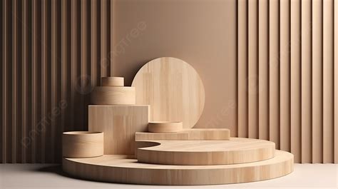 나무 연단 배경은 3d 렌더링된 제품 디스플레이를 향상시킵니다 최소한의 장면 3d 장면 자연 연단 배경 일러스트 및 사진 무료 다운로드 Pngtree