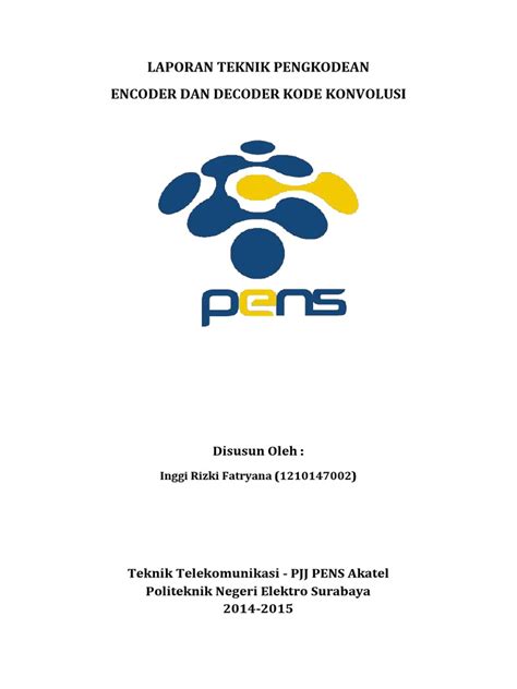 inggi 1210147002 pengkodean encoder dan decoder kode konvolusi pdf