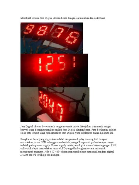 ️ Cara Membuat Jam Digital Besar