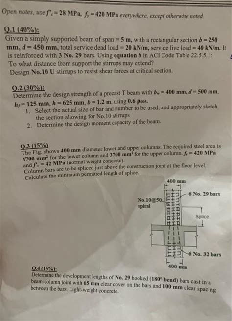 Solved Please Solve Q4 In Full Detail Its For My Exam Dont