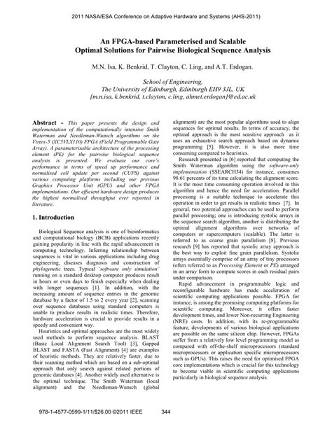 Pdf An Fpga Based Parameterised And Scalable Optimal Solutions For