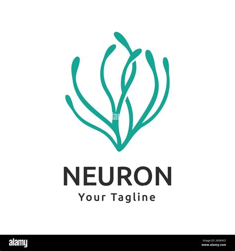 Neuron Design Illustration Logo Seaweed Concept Vector Symbol Template Stock Vector Image